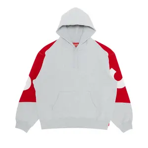 Supreme Big Logo Jacquard Hooded Sweatshirt - Grey