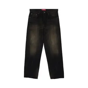Supreme Distressed Loose Fit Selvedge Jean - Black