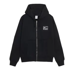 StÜssy X Nike Pigment Dyed Fleece Zip Hoodie - Black