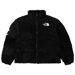 Supreme X The North Face Suede Nuptse Jacket - Black