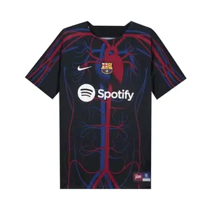 Nike Fc Barcelona X Patta Dri-fit Short-sleeve Soccer Top - Black