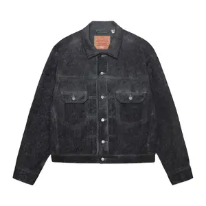 LEVI'S X Stussy Dyed Jacquard Trucker Jacket - Black