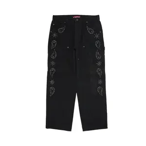 Supreme Paisley Studded Double Knee Painter Pant Black