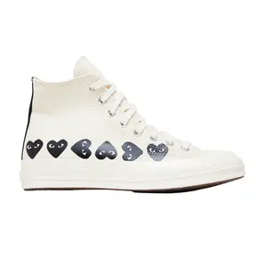CONVERSE Comme Des Garçons Play X Chuck 70 High Sneakers - Cream
