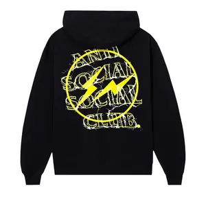 ANTI SOCIAL SOCIAL CLUB X Fragment Design Bolt Hoodie - Black