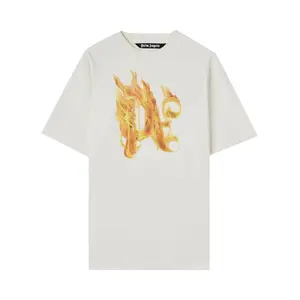 Palm Angels Burning Monogram T-shirt - White