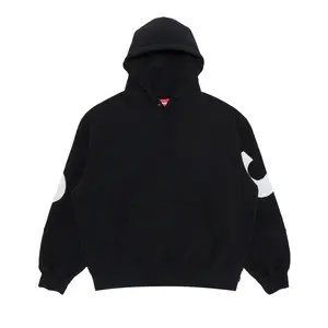 Supreme Big Logo Jacquard Hooded Sweatshirt - Black
