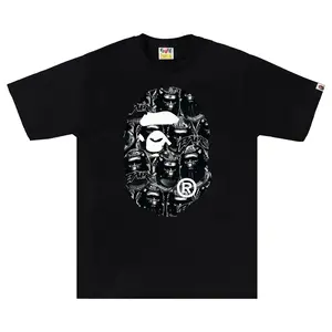 A BATHING APE Ape Head Graffiti Big Ape Head Tee - Black