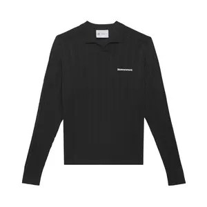 Adidas X Pharrell Williams Ribbed Knit Long-sleeve Shirt - Black