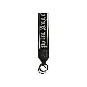 Palm Angels Logo Strap Key Ring /grey - Black