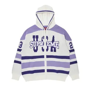 Supreme Usa Zip Up Hooded Sweater - White