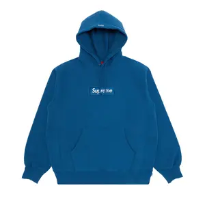 Supreme Box Logo Hooded Sweatshirt - Blue