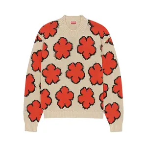 Kenzo Boke Flower Intarsia Knit Jumper - Red