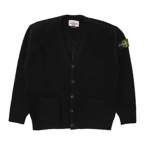 Supreme X Stone Island Bouclé Cardigan - Black