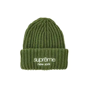 Supreme Classic Logo Chunky Ribbed Beanie - Green