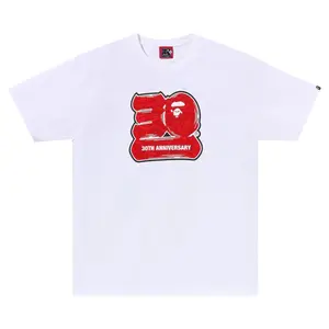 A BATHING APE 30th Anniversary Tee #2 /red - White