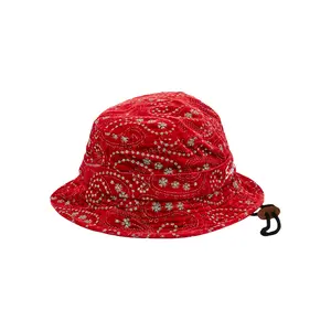Supreme Velvet Paisley Boonie - Red