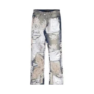 WHO DECIDES WAR Metal Lace Denim 'sky