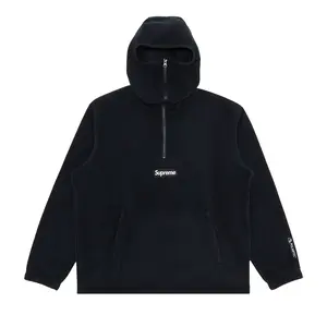 Supreme Polartec Facemask Half Zip Hooded Sweatshirt - Black
