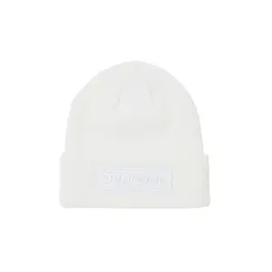 Supreme X New Era Box Logo Beanie - White