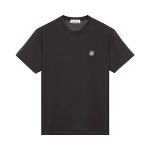 Stone Island Garment-dyed Logo T-shirt - Black
