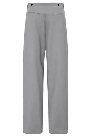 ST. AGNI Adjustable Wool-blend Wide-leg Pants