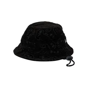 Supreme Velvet Paisley Boonie - Black