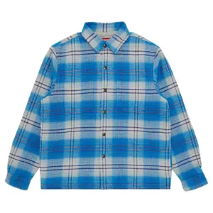 Supreme Lined Flannel Snap Shirt - Blue