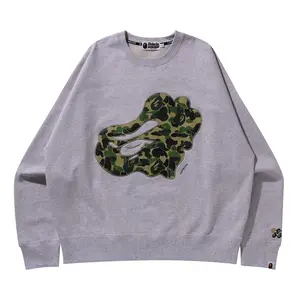 A BATHING APE Abc Camo Patch Relaxed Fit Crewneck