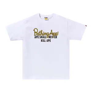 A BATHING APE Champion Logo Tee - White