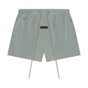 Fear Of God Crinkle Nylon Running Short 'seal - Grey