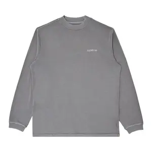 Supreme Mock Neck Long-sleeve Top - Grey