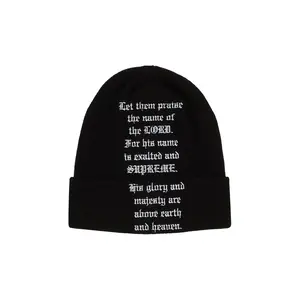 Supreme X New Era Psalm Beanie - Black