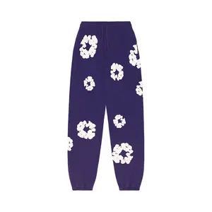 DENIM TEARS Cotton Wreath Sweatpants - Purple