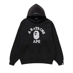 A BATHING APE College Overdye Pullover Hoodie - Black