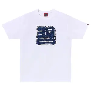 A BATHING APE 30th Anniversary Tee #2 /navy - White