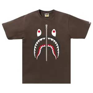 A BATHING APE Shark Tee - Brown