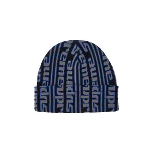 Supreme Vertical Logo Beanie - Black