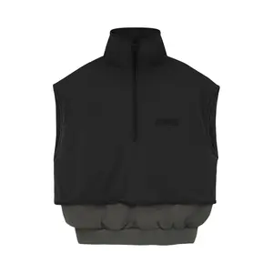 Fear Of God Nylon Fleece Mockneck Vest - Black