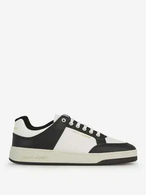 Saint Laurent SL/61 Leather Sneakers Blanc I Negre