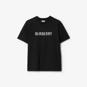 Burberry Logo Cotton T-shirt - Black
