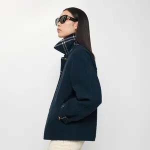 Burberry Wool Barn Jacket - Pilot Blue