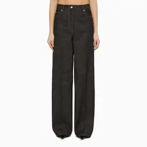 FERRAGAMO Wide Dark Denim Jeans - Blue