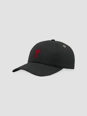 AMI Paris Logo-embroidered Baseball Cap - Black