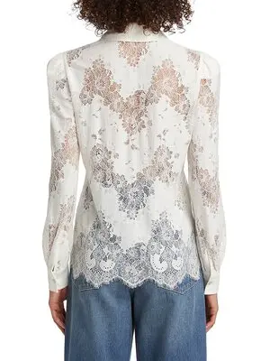 L'Agence Jenica Floral Lace Blouse