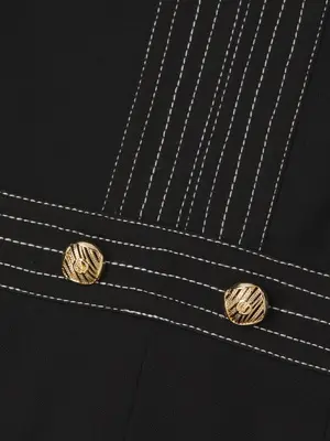 Ming Wang Pleated Knee-length Dress