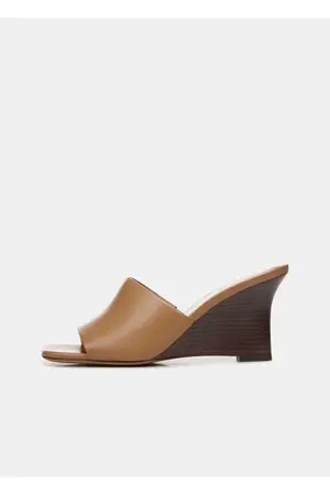 Vince Pia Leather Wedge Sandal