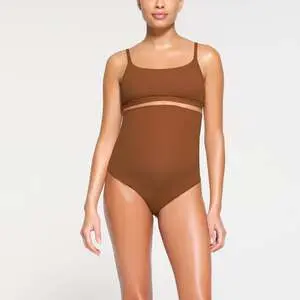 SKIMS Fits Everybody Maternity High Waisted Thong Bronze