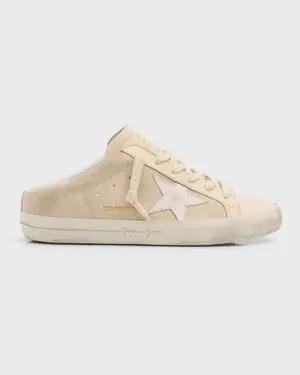 GOLDEN GOOSE Golden Goose Sabot Mixed Leather Slide Sneakers - Seedpearl Cream