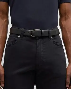 Zegna Smooth Calfskin Belt - Black